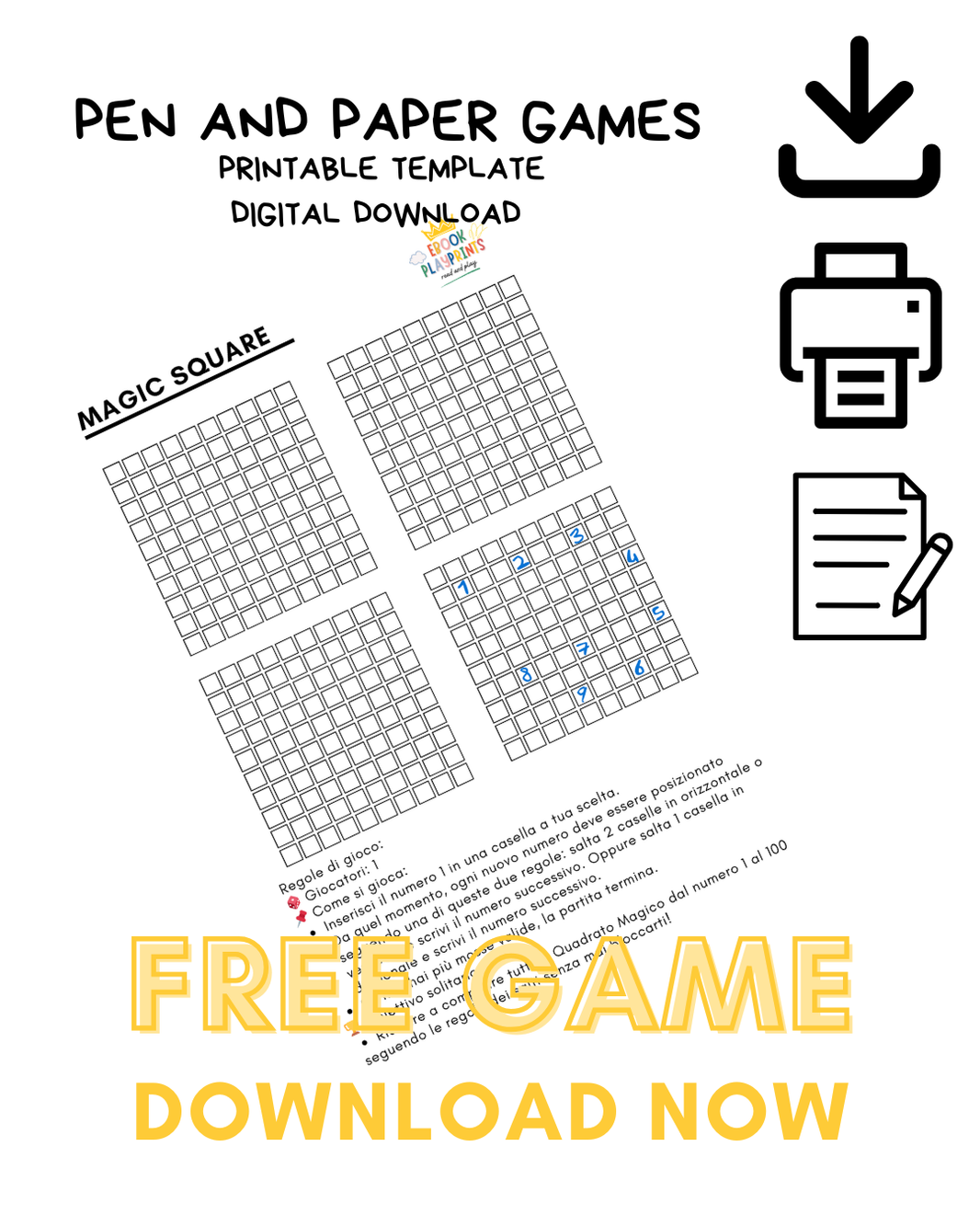 PEN & PAPER CLASSIC – PlayPrintsGame